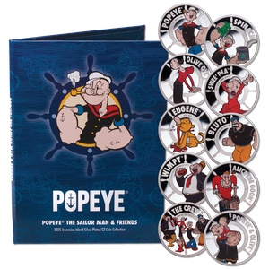 2025 Ascension Island Silver-Plated $2 Popeye® Coins with Folder ...