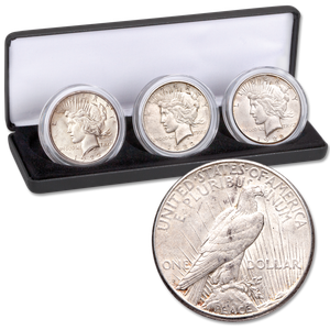 1922 PDS Peace Dollar Set with Case | Littleton Coin Company